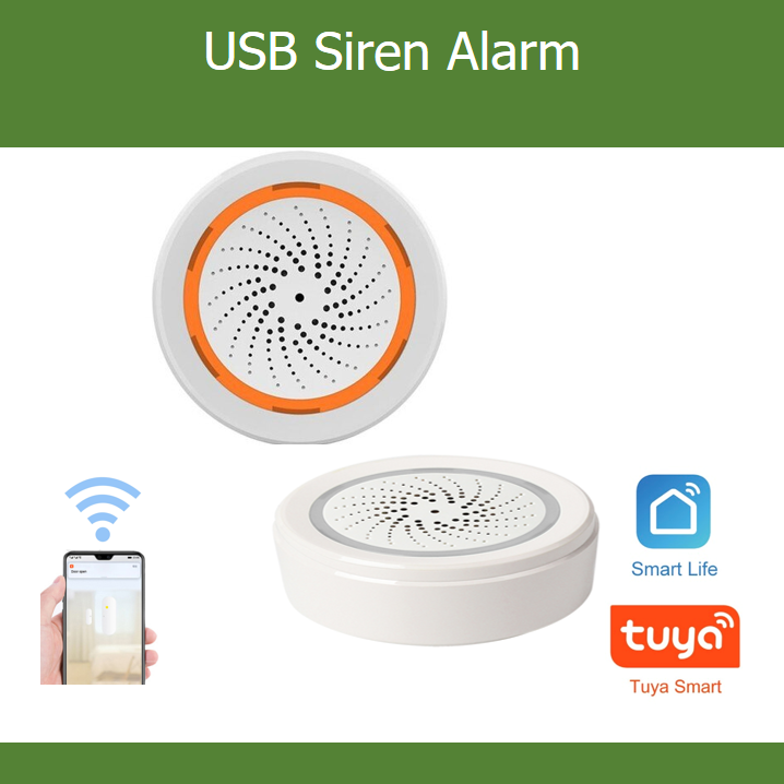 Smart USB Siren Alarm Home Security Wifi / Zigbee Tuya Smartlife | Lazada