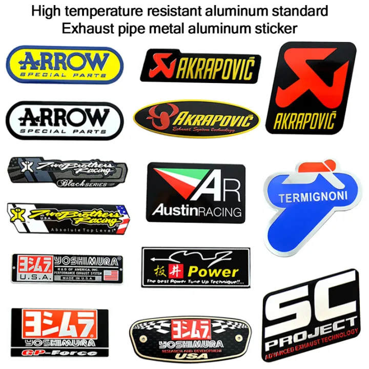 [All Range]Motorcycle Aluminium Sticker 40 Choice Motorbike Assort ...