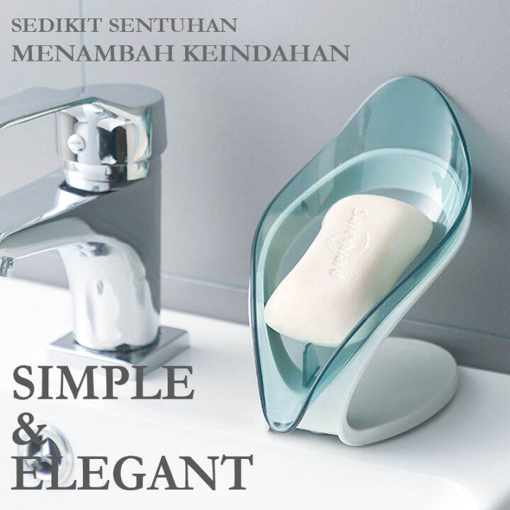 Tempat Sabun Batang Kotak Sabun Model Daun Elegant Cocok Untuk Wastafel ...