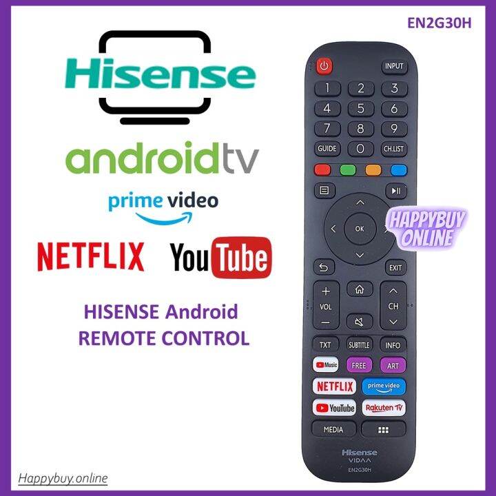 Hisense Android Smart LED TV Remote Control EN2G30H Hisense Replacement ...