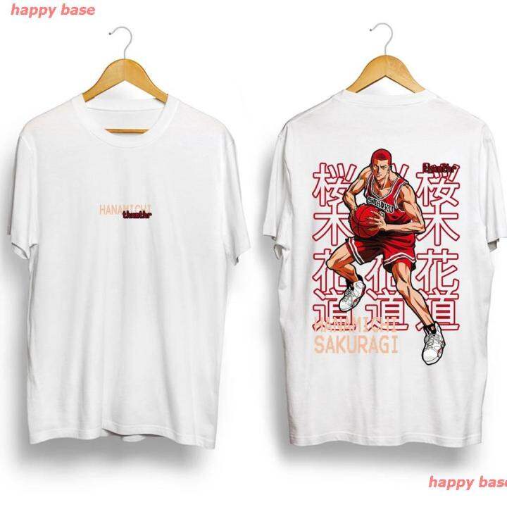 Happy base 2022 SLAM DUNK Hanamichi Sakuragi เสื้อแขนสั้น แฟชั่นสําหรับผู้ชาย เสื้อยืดพิมพ์ลาย ...
