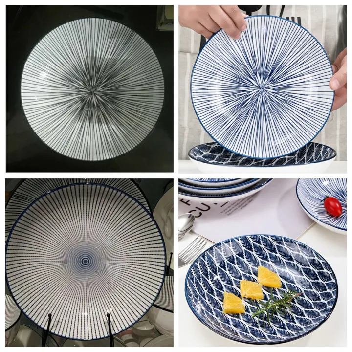 Piring Jepang Style / Piring Keramik Bulat Modern 20cm | Lazada Indonesia