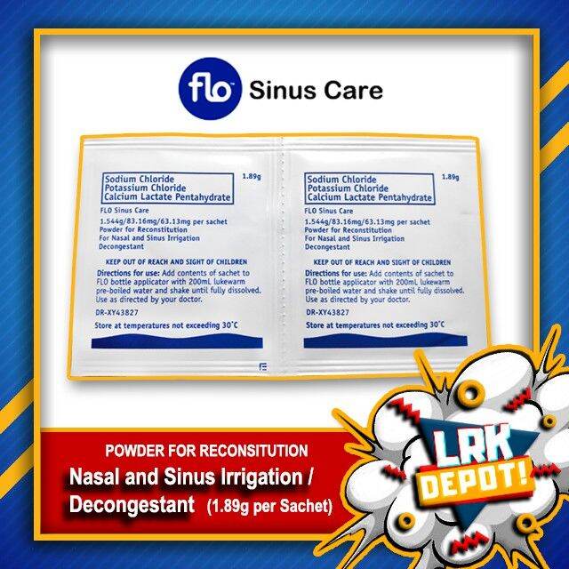☃Flo Sinus Care 10 pcs Refill Sachets (for Nasal Wash Neti PotSinus ...