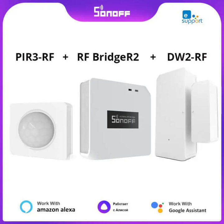 SONOFF RF Bridge R2 433MHz DW2 pintu Window PIR3 Motion Sensor Smart ...