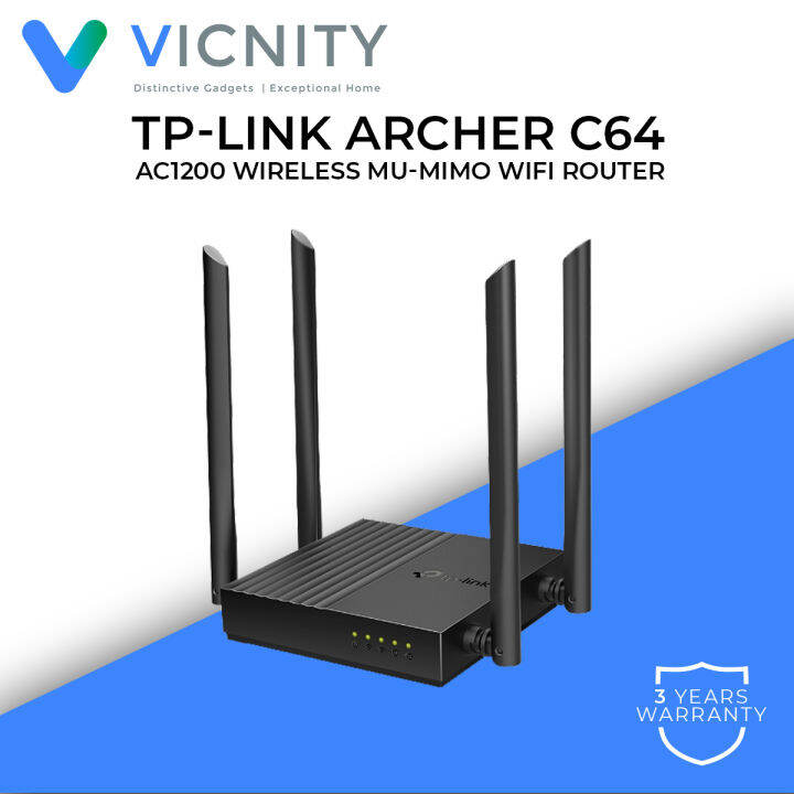 Tp-link AC1200 Archer C64 Dual Band Gigabit Router | Lazada Tp-link AC1200 Archer C64 Dual Band Gigabit Router | Lazada