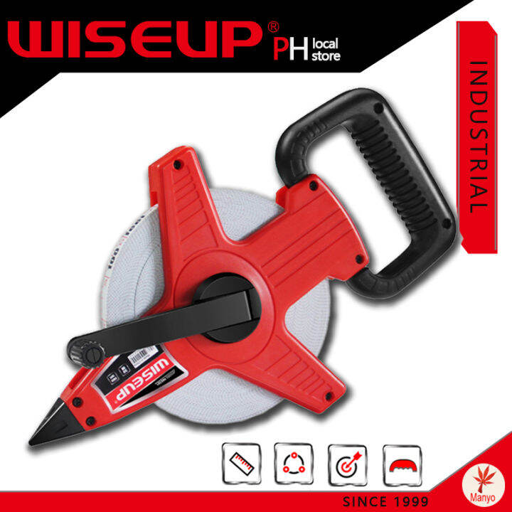 WISEUP Original Fiber Glass Heavy Duty 30 50 100 Meters Measuring Tape Measure | Lazada PH
