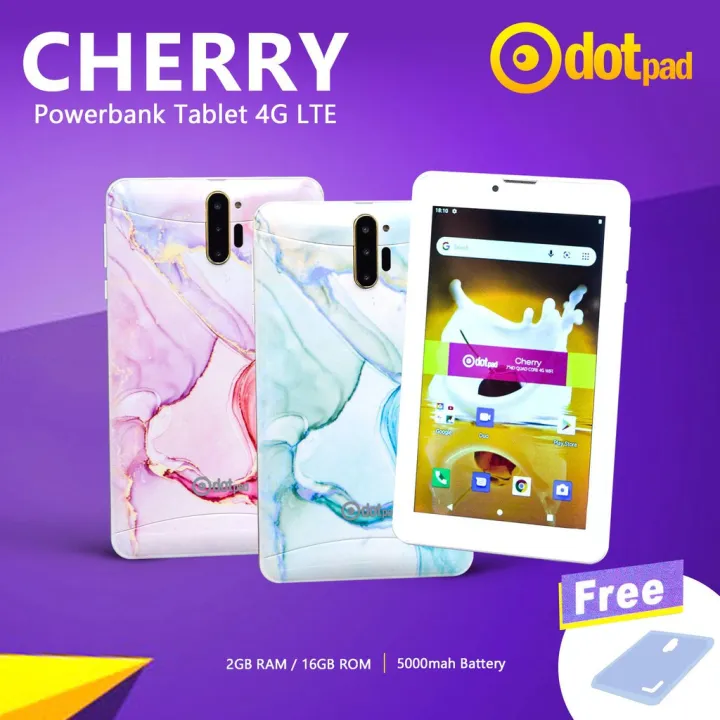 Dotpad Cherry Android10 7- 4G LTE Quad Power Bank Tablet | Lazada PH