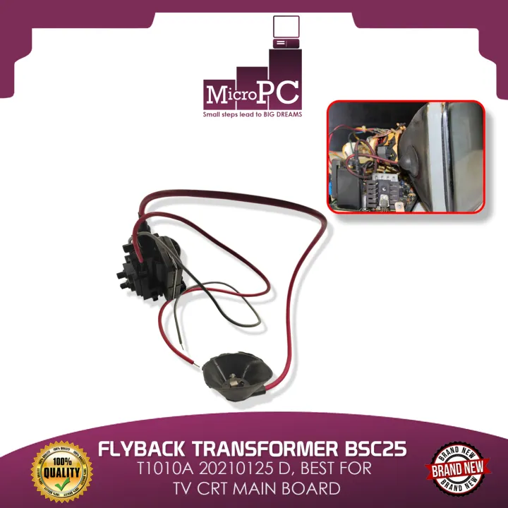FLYBACK TRANSFORMER BSC25-T1010A 20210125 D, BEST FOR TV CRT MAIN BOARD ...