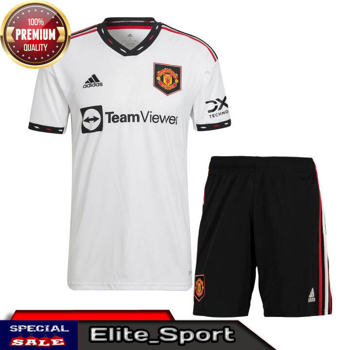 SETELAN JERSEY DAN CELANA SEPAK BOLA MU AWAY 2022/2023 | FULL SET BAJU ...