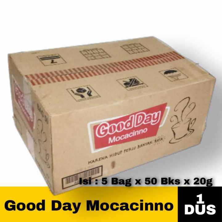 (1) Dus Good Day Mocacinno Isi 5 Bag 25 Renceng Total 250 Sachet 20g ...