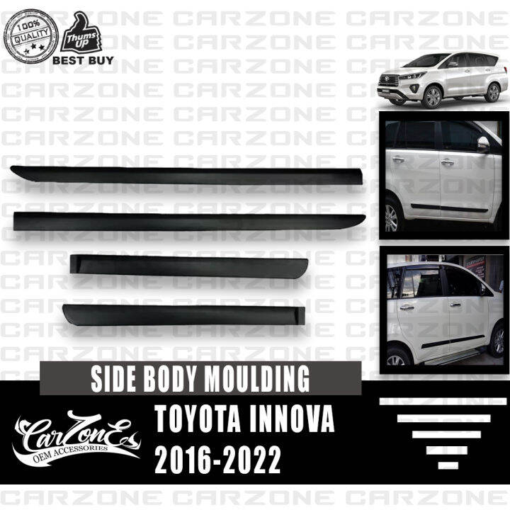 Toyota Innova 2016-2022 Side Body Moulding (Matte Black) | Lazada PH