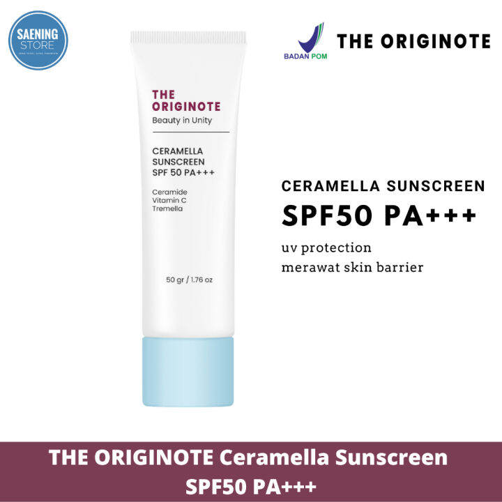 The Originote Ceramella Sunscreen SPF50 PA+++ Serum Sunscreen untuk ...
