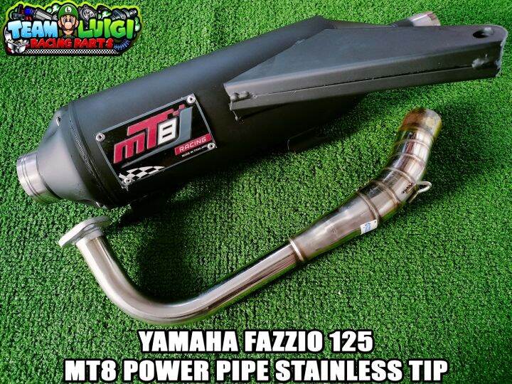 MT8 POWER PIPE FOR YAMAHA FAZZIO 125 STAINLESS TIP | Lazada PH