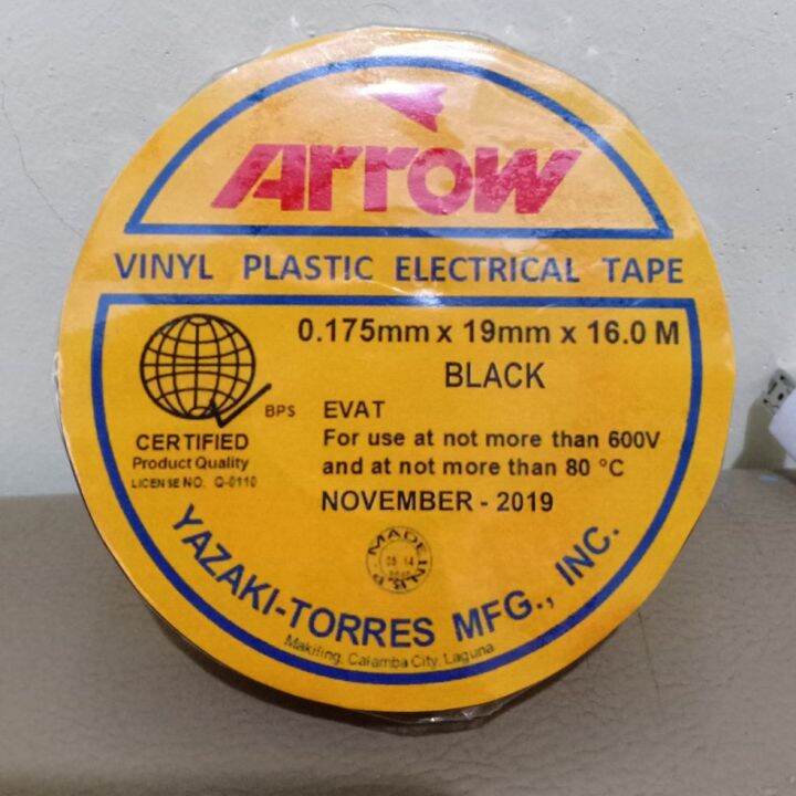 ELECTRICAL TAPE ARROW 0.175X19MMX 16.M | Lazada PH