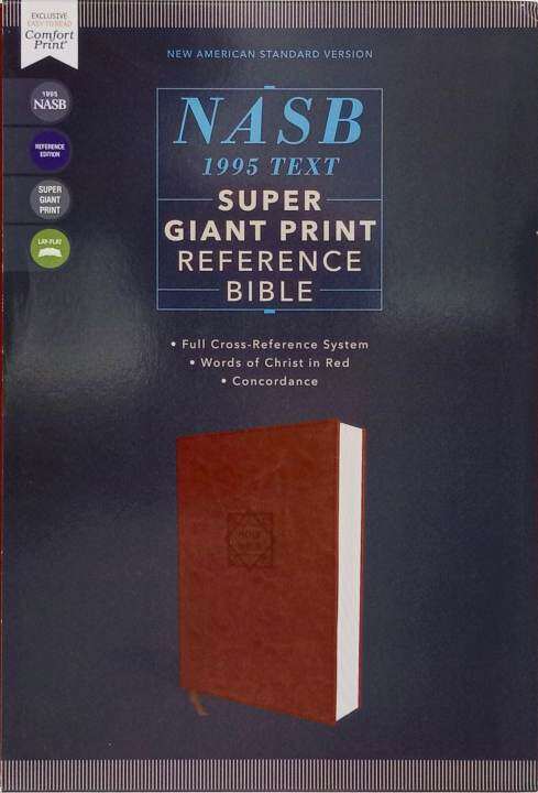 PCBS NASB 1995 Text Super Giant Print Reference Bible: Brown ...