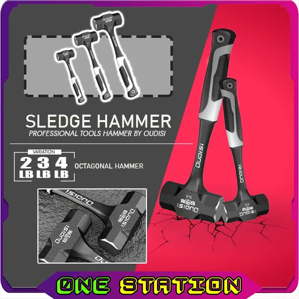 OUDISI Heavy Duty carbon steel Hammer Double Face Hammer With High ...