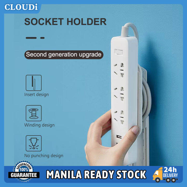 Wall Mounted Socket Extension Sticker Self Adhesive Row Plug Two-In-One ...