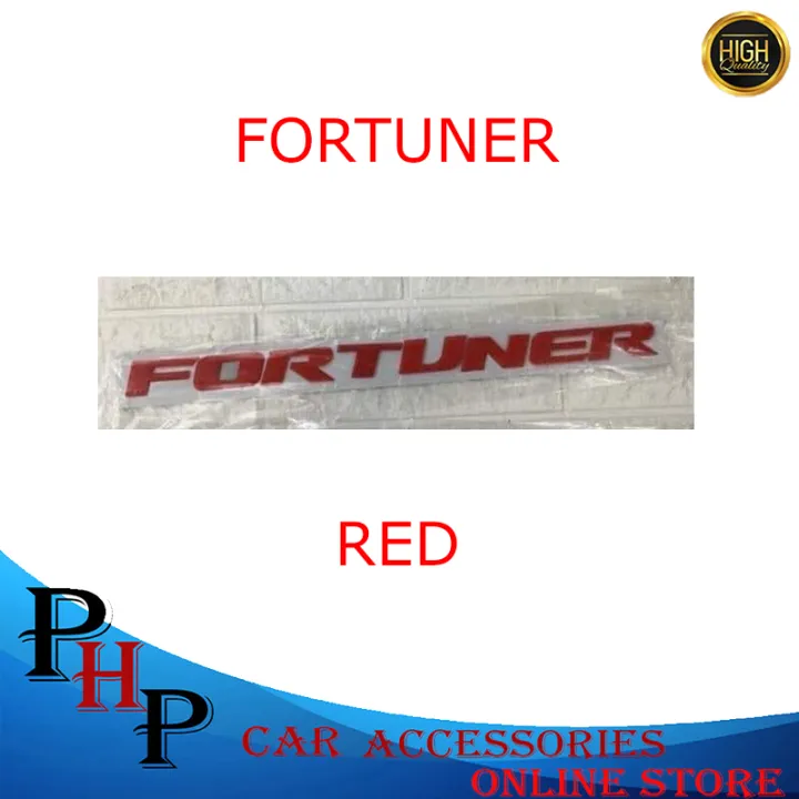 Toyota Fortuner Hood Emblem - RED | Lazada PH
