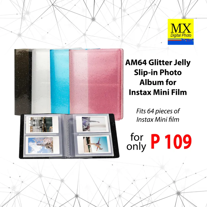 AM64 Glitter Jelly Slip-in Photo Album for Fujifilm Instax Mini Film ...