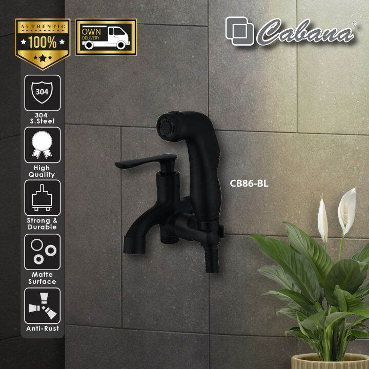 CABANA CB86-BL STAINLESS STEEL 304 MATERIAL Matt Black Colour Two Way ...