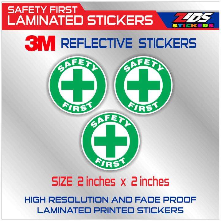 safety first logo 3M reflective stickers for car, motorcycle, safety ...