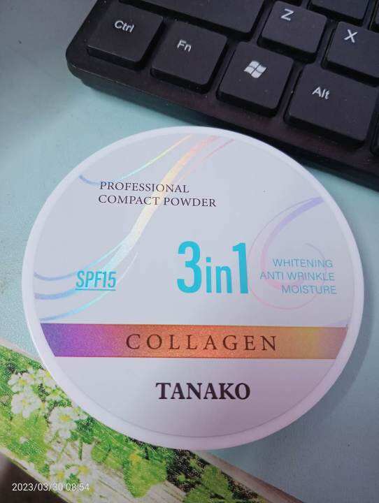 Tanako Collagen 3 in 1 Face Powder 12H Long-Term Oil Control SPF15 ...
