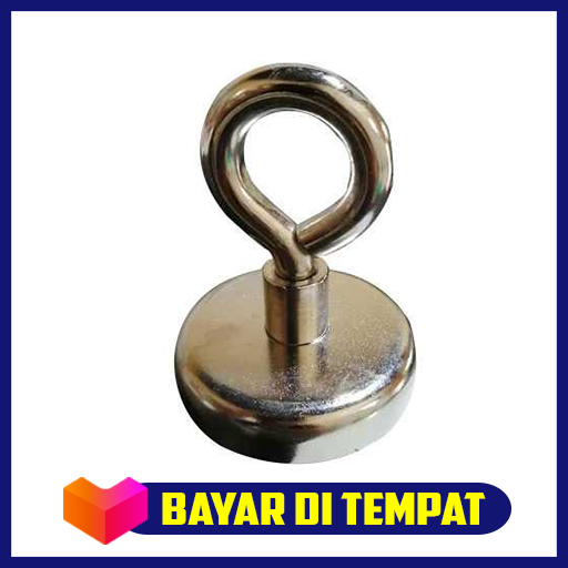 Magnet Bulat Tenaga Kuat Daya Tarik 50-100KG / Magnet Tarik Kuat ...