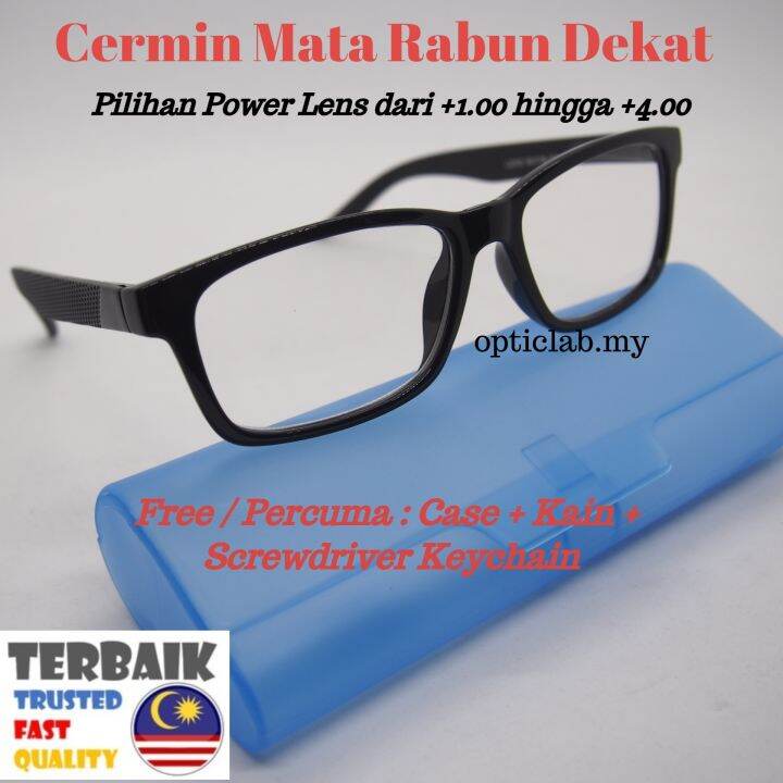 Cermin Mata Rabun Dekat Pilihan Power dari +1.00 hingga +4.00 | Lazada