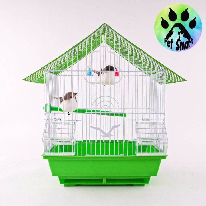 J14060001 101 BIRD CAGE Fan-shaped bird cage complete set with bird ...