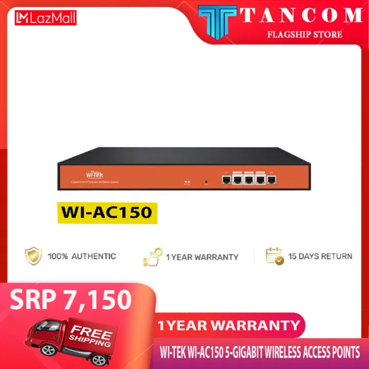 TANCOM Wi-Tek WI-AC150 5-Gigabit Ports Wireless Access Point Cloud Controller/Gateway | Lazada PH