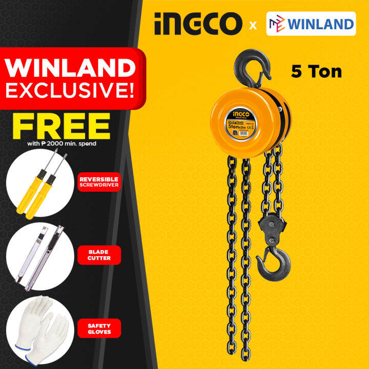 INGCO by Winland 5 Tons Chain Block HCBK0105 ING-HT | Lazada PH