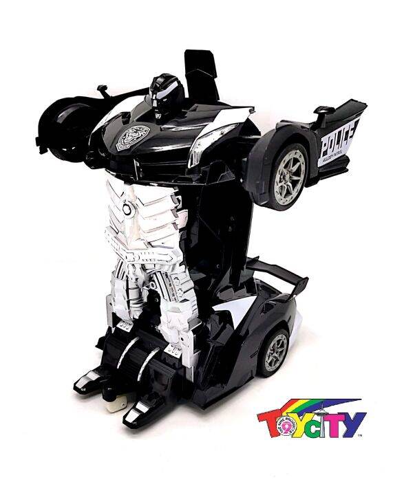 BATTERY OPERATED RADIO CONTROL 2.4GH 1:14 SCALE TRANSFORMS ROBOT CAR ...