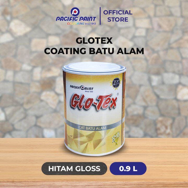 Glotex Coating Batu Alam-Cat Permukaan Batu Alam-HITAM GLOSS-0.9liter | Lazada Indonesia