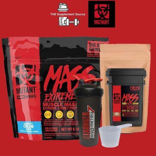Mutant Mass Xxxtreme Extreme Mass Gainer 2500 1lb 2lbs with Shaker ...