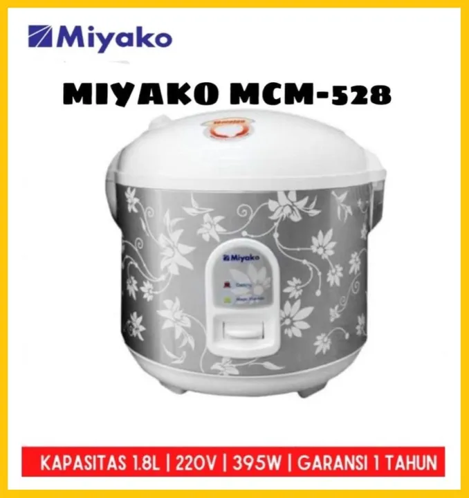 Miyako Magic Com Penanak Nasi 3in1 MCM-528 Silver/MCM-528 Black Flower ...
