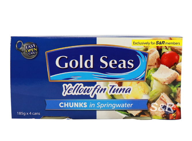 Gold Seas Yellowfin Tuna Chunks in Springwater 4 cans | Lazada PH