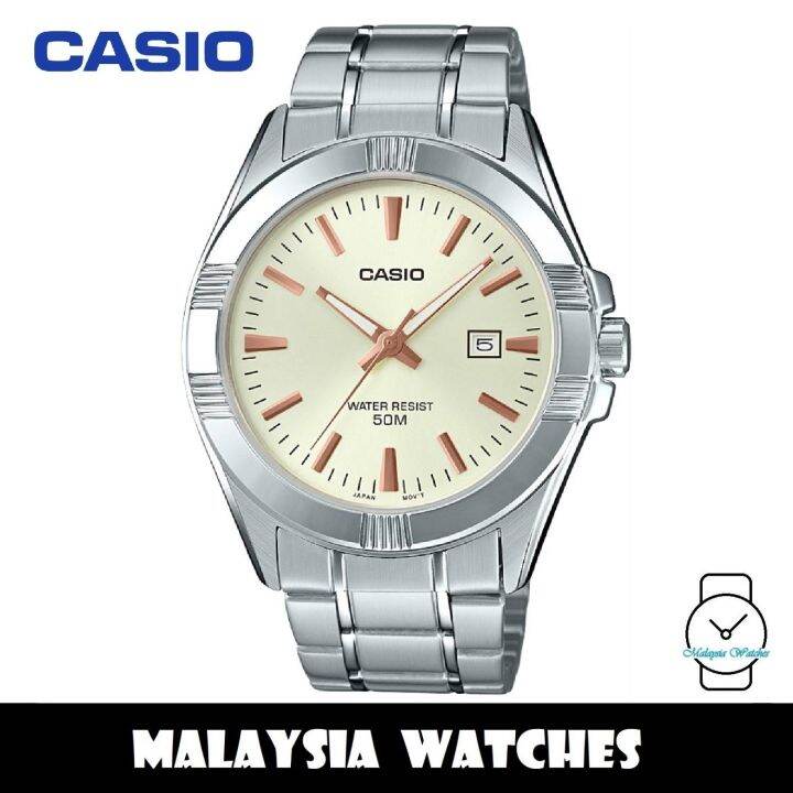 (100% Original) Casio Enticer MTP-1308D-9A Quartz Silver-Tone Stainless Steel Men's Watch ...