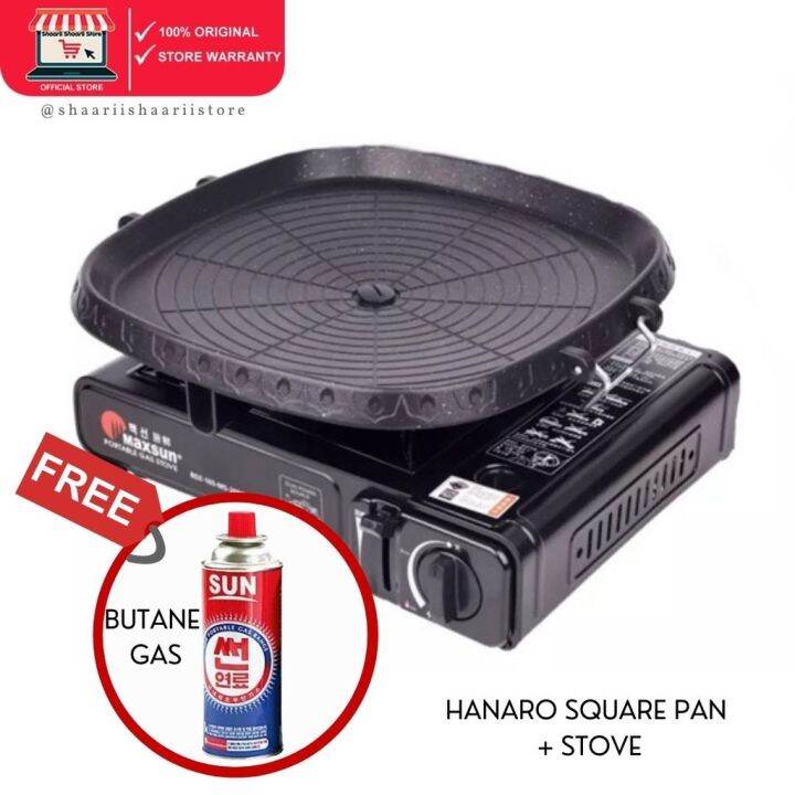 Samgyupsal grill set BBQ samgyupsal samyeopsal Gas Stove square pan ...