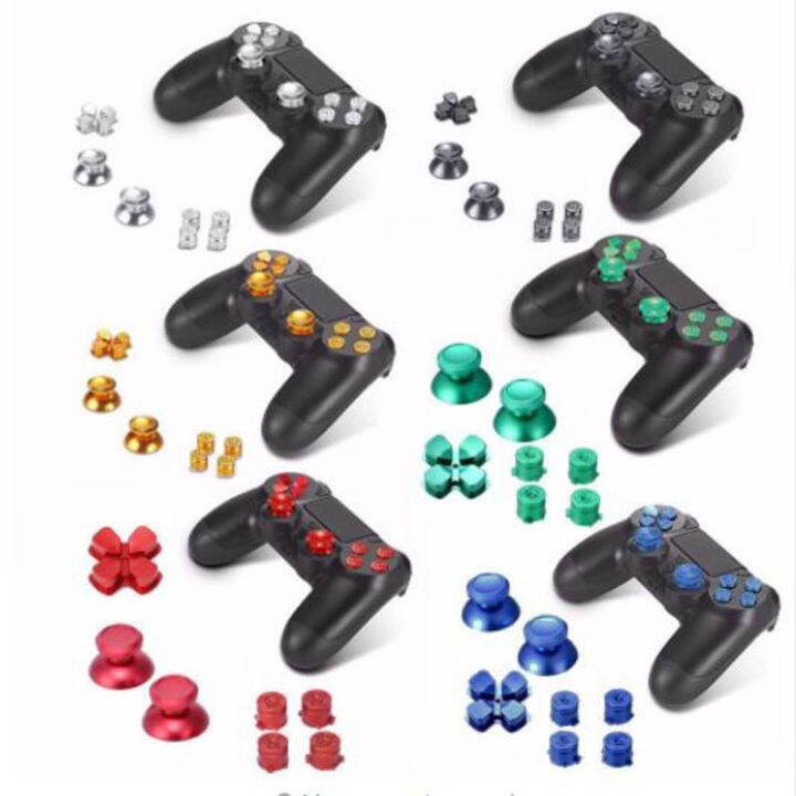 Metal Analog Joystick ThumbStick Grip Caps+Dpad Action D-Pad Buttons ...