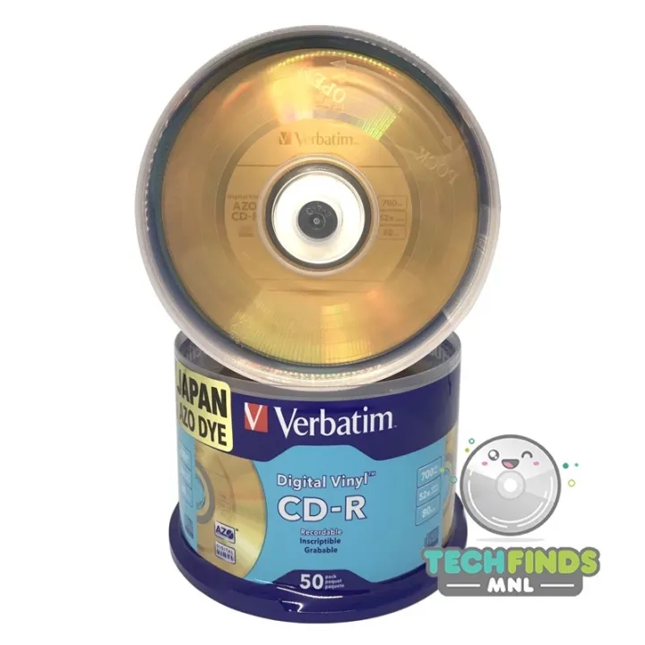 Verbatim CD-R / CDR Digital Vinyl 700MB Blank Disc (50 PCS.) | Lazada PH