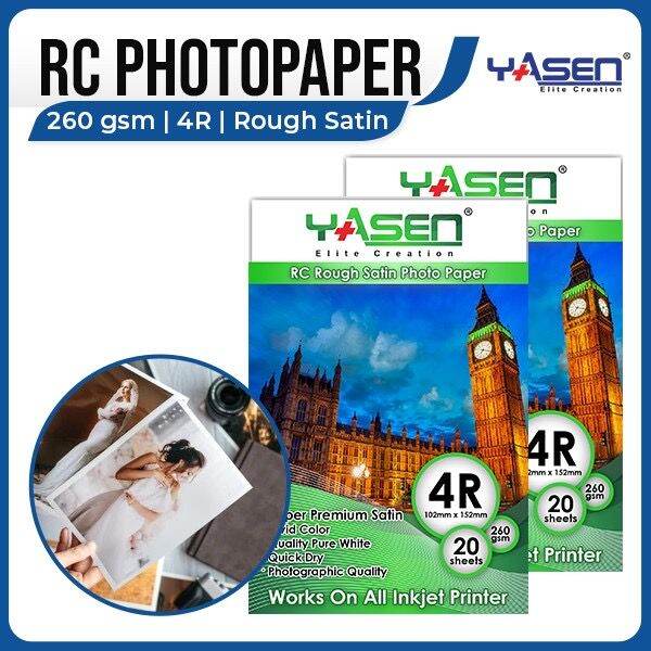 Yasen RC Rough Satin Photo paper 260GSM 4R size | Lazada PH