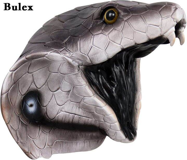 Bulex Creepy Snake Mask Realistic Scary Cobra Head Animal Mask For ...