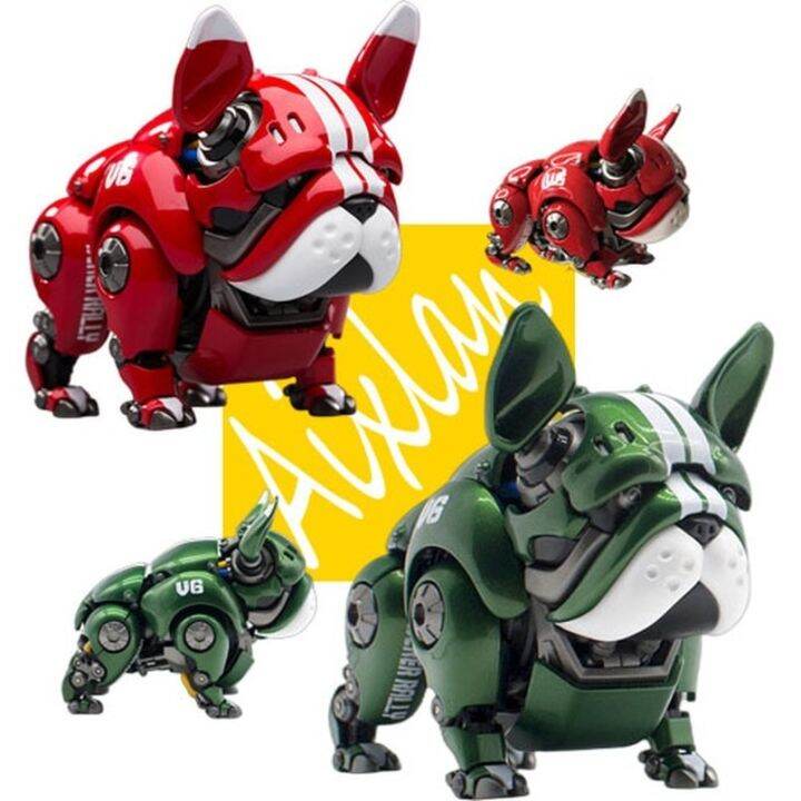 HWJ RAMBLER Mechanical Bulldog Red Green Robot Dog Action Figure ...
