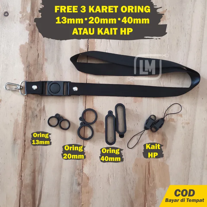 Lanyard Polos Hitam 2cm | Lazada Indonesia