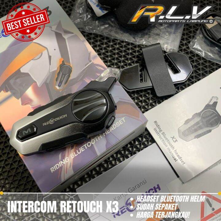 Intercom Retouch X3 | Headset Bluetooth | Interphone Helmet Universal ...