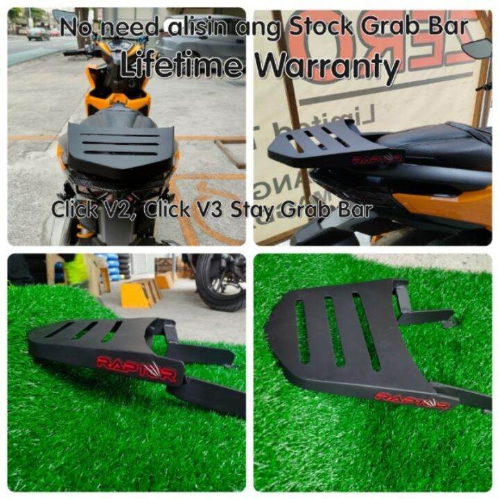 New Honda Click V1/V2/V3 Raptor Monorack Plated Bracket Stay Grab Bar ... New Honda Click V1/V2/V3 Raptor Monorack Plated Bracket Stay Grab Bar ...