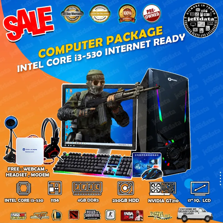 Computer Set Hotwheels Case Intel Core i3-530 (1st gen) 4gb DDR3 250gb ...