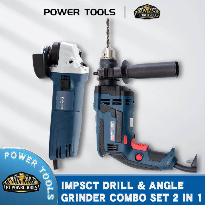 2IN1 Electric IMPACT DRILL AND Angle GRINDER WITH COMPLETE ACCESSORIES ...