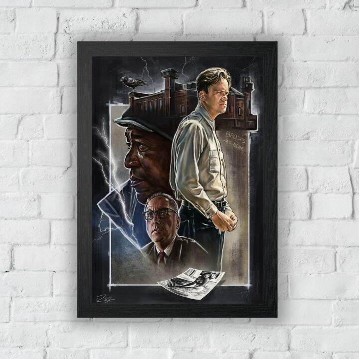 Shawshank Redemption ผ้าใบสำหรับวาดรูปโปสเตอร์หนังคลาสสิกภาพพิมพ์ศิลปะ ...
