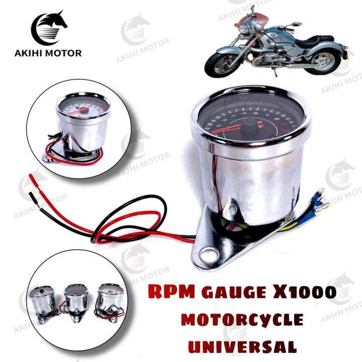 [AKIHI MOTOR] MOTORCYCLE RPM GAUGE ORDINARY 3 DESIGN UNIVERSAL | Lazada PH